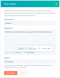 How to Create Snippets in HubSpot? | MakeWebBetter