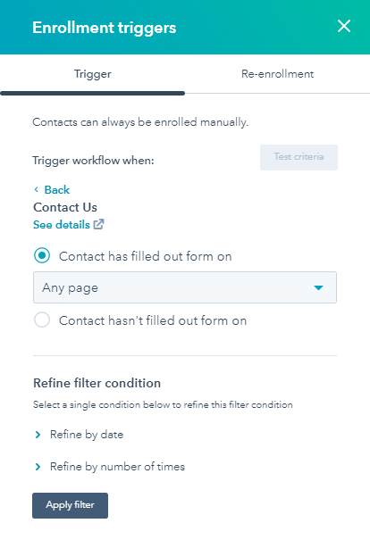 Steps On How To Setup Hubspot Workflow Enrollment Triggers