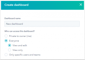 Steps on how Create and Manage HubSpot Dashboards?